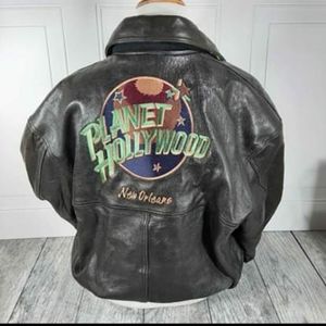 Jackets & Coats | Vintage Planet Hollywood Leather Jacket | Poshmark
